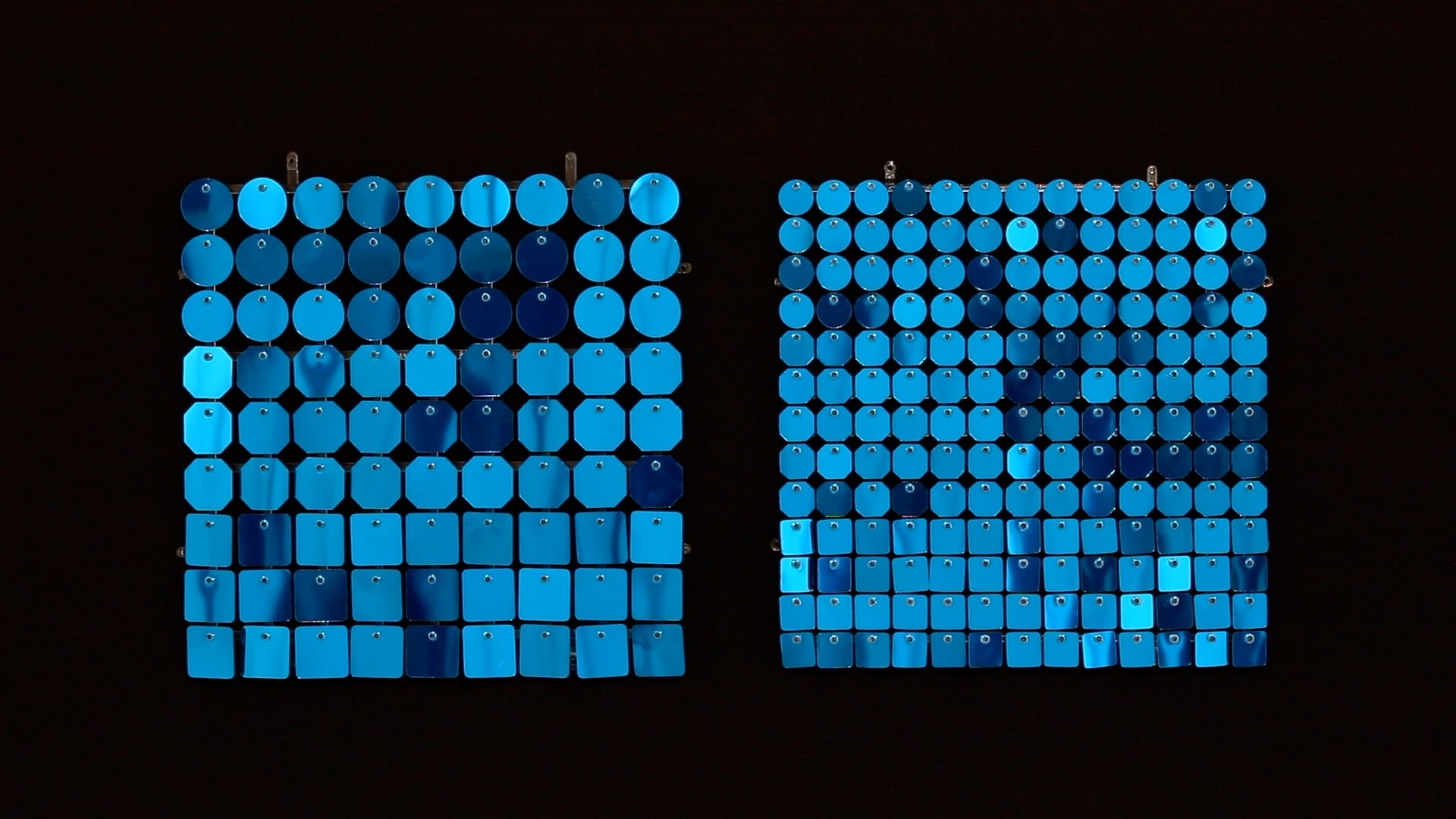 29 - Cyan Colour Dynamic Sequin Panels - ShimmerTech