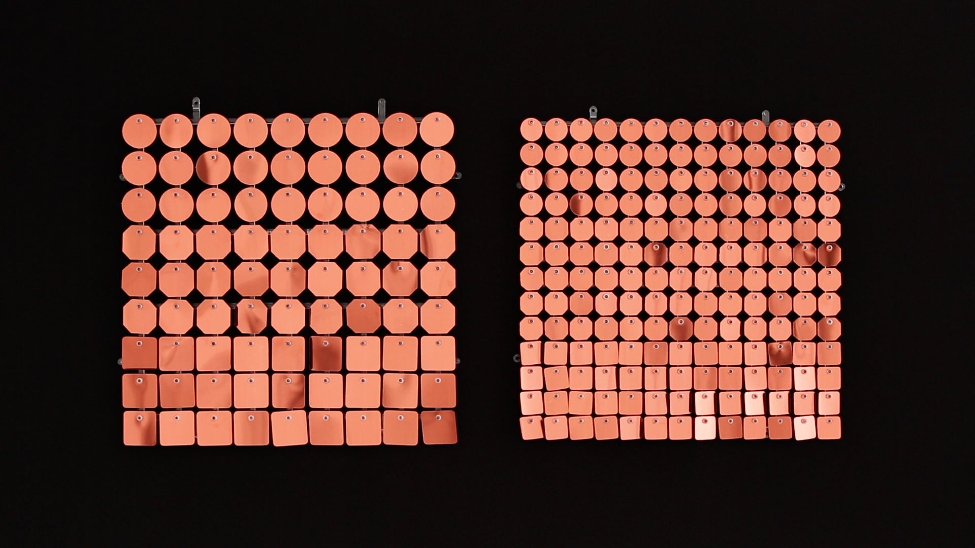 Pink Gold Colour Dynamic Sequin Panels - ShimmerTech